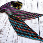 Knit Scarf Pattern & Yarn Kit, Color Your Pixel Scarf, Knitting Kit
