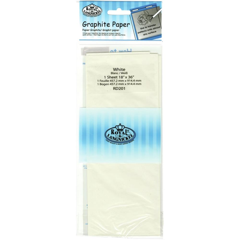 White Transfer Paper for Tracing Onto Dark Surfaces, 1 Sheet 18" x 36"