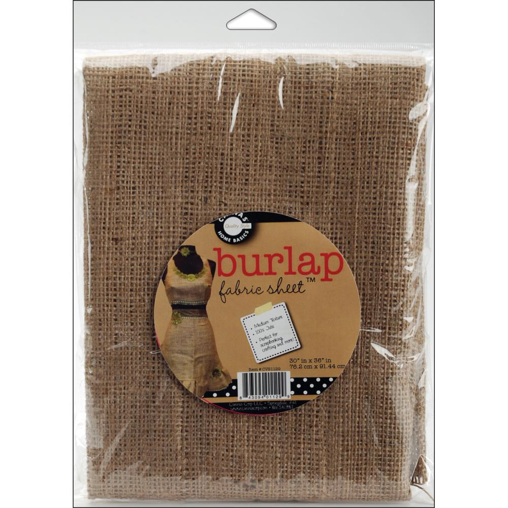 Burlap Fabric Sheet 30" x 36", Natural Burlap Brown Color for Crafting