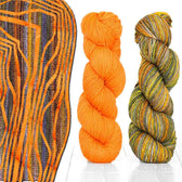 Butterfly Papillon Shawl Kit, MarinJaKnits Yarn Kit & Knitting Pattern