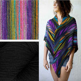 Butterfly Papillon Shawl Kit, MarinJaKnits Yarn Kit & Knitting Pattern