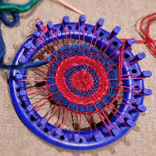 Knitting Loom Set, Round Knitting Looms with Adjustable Pegs for Hats