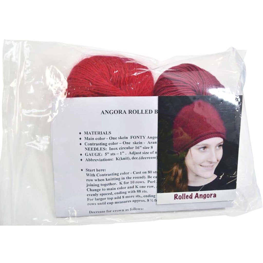 Angora Knit Hat Kit, Includes Free Hat Knitting Pattern & Yarn – Yarn ...