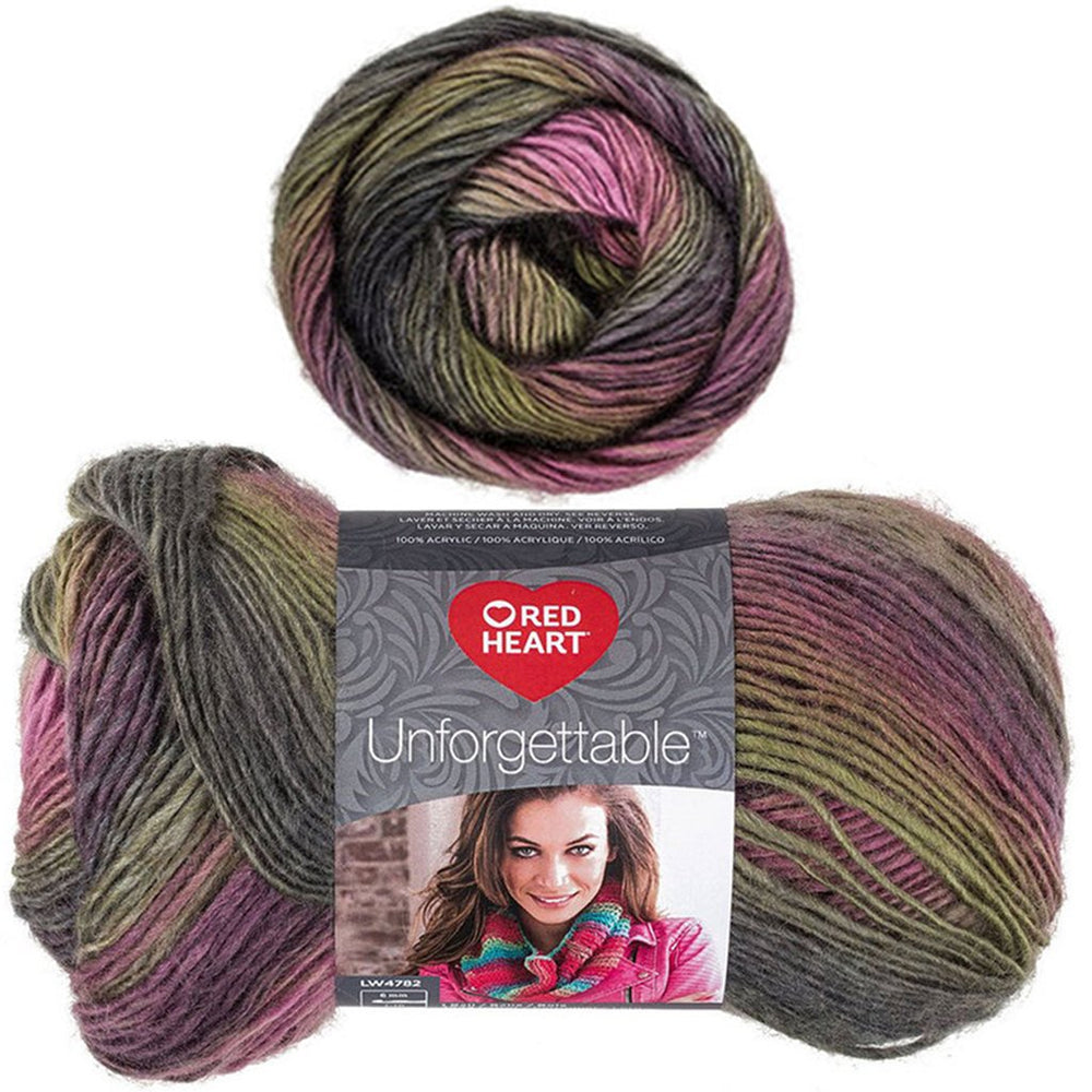 Red Heart Yarn, Boutique Unforgettable | Easy Care Worsted Yarn