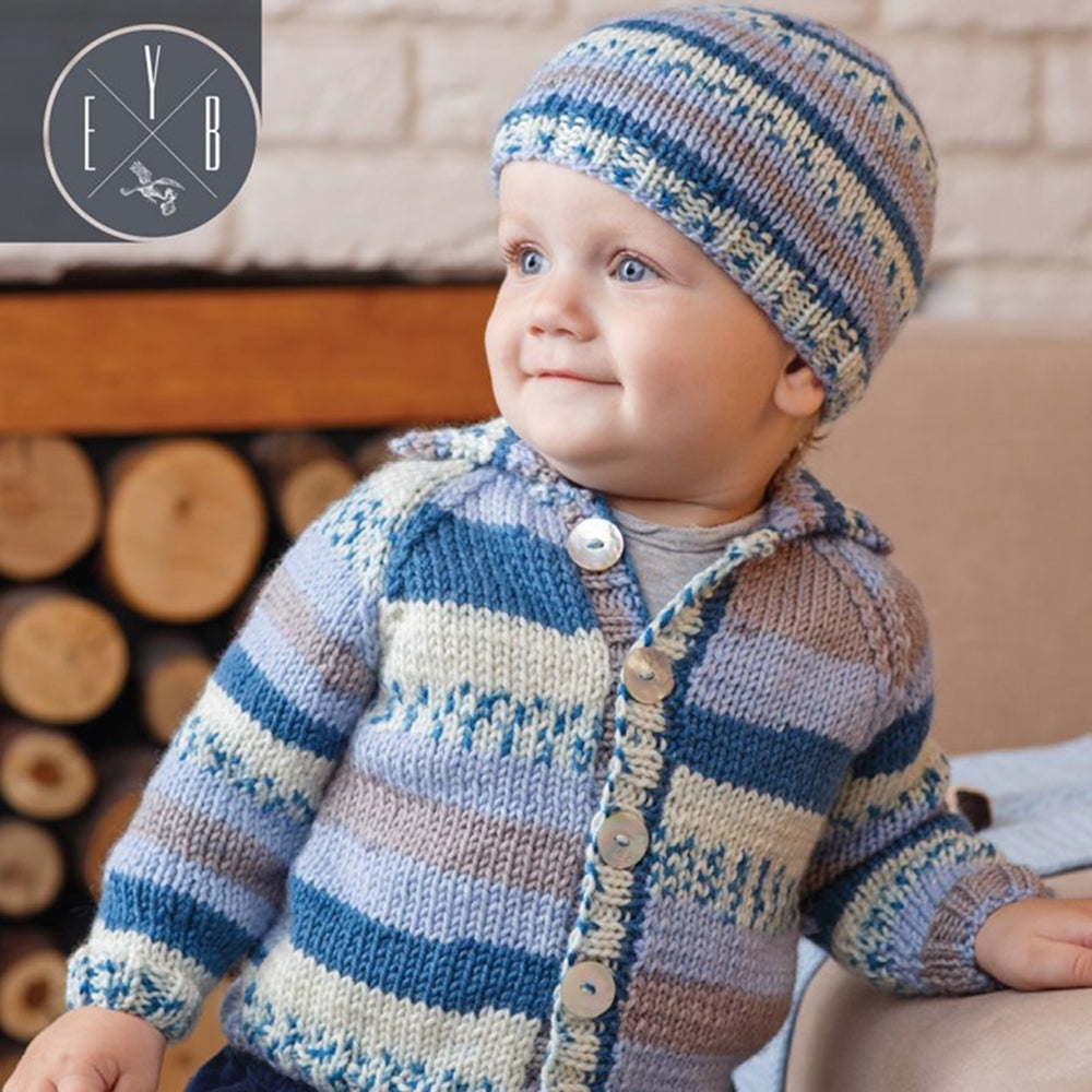 Baby Knitting Patterns | Fair Isle Dimples Cardigans & Hat, Jody Long
