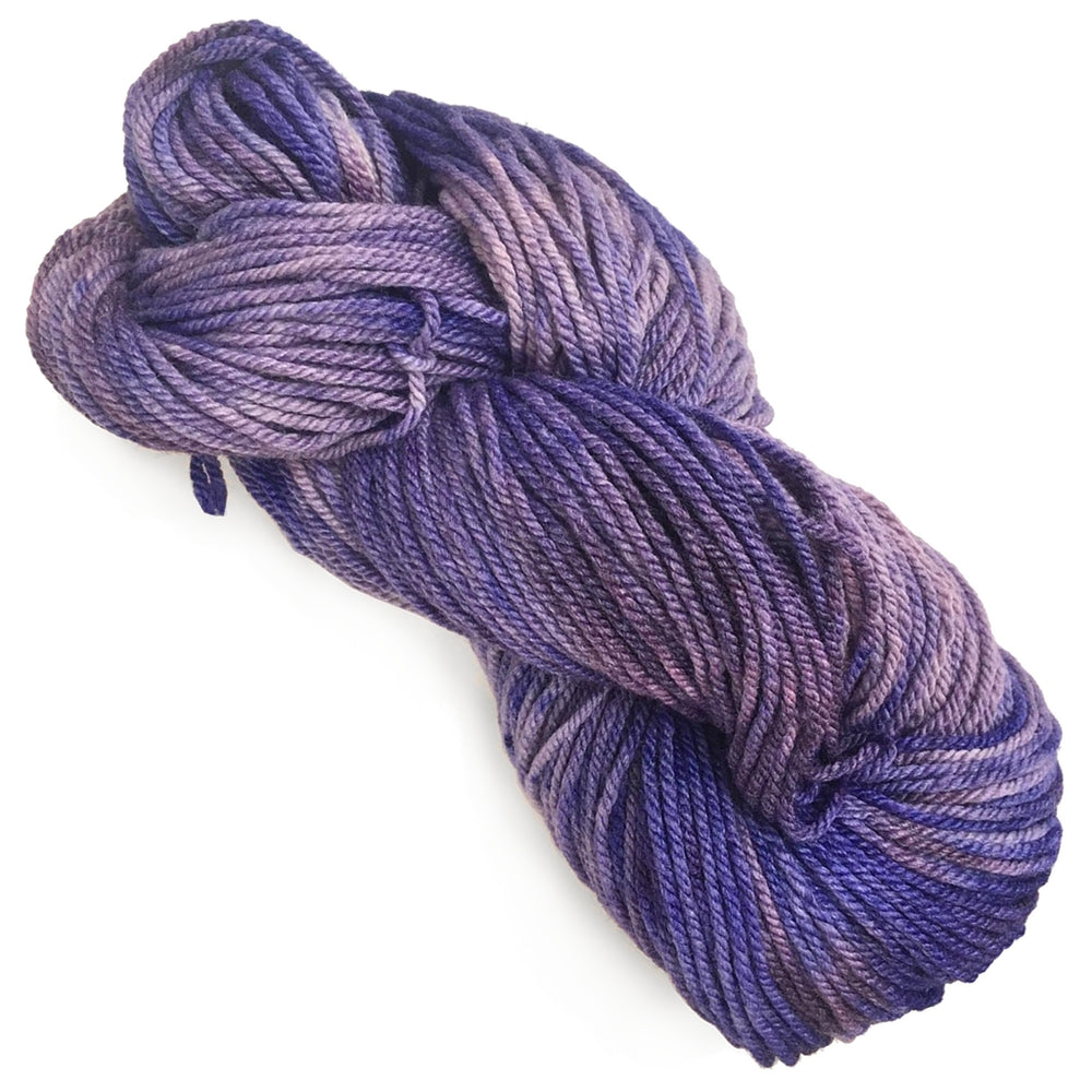 Purple Hand Dyed Yarn, Shades of Lavender, Silk & Merino Yarn