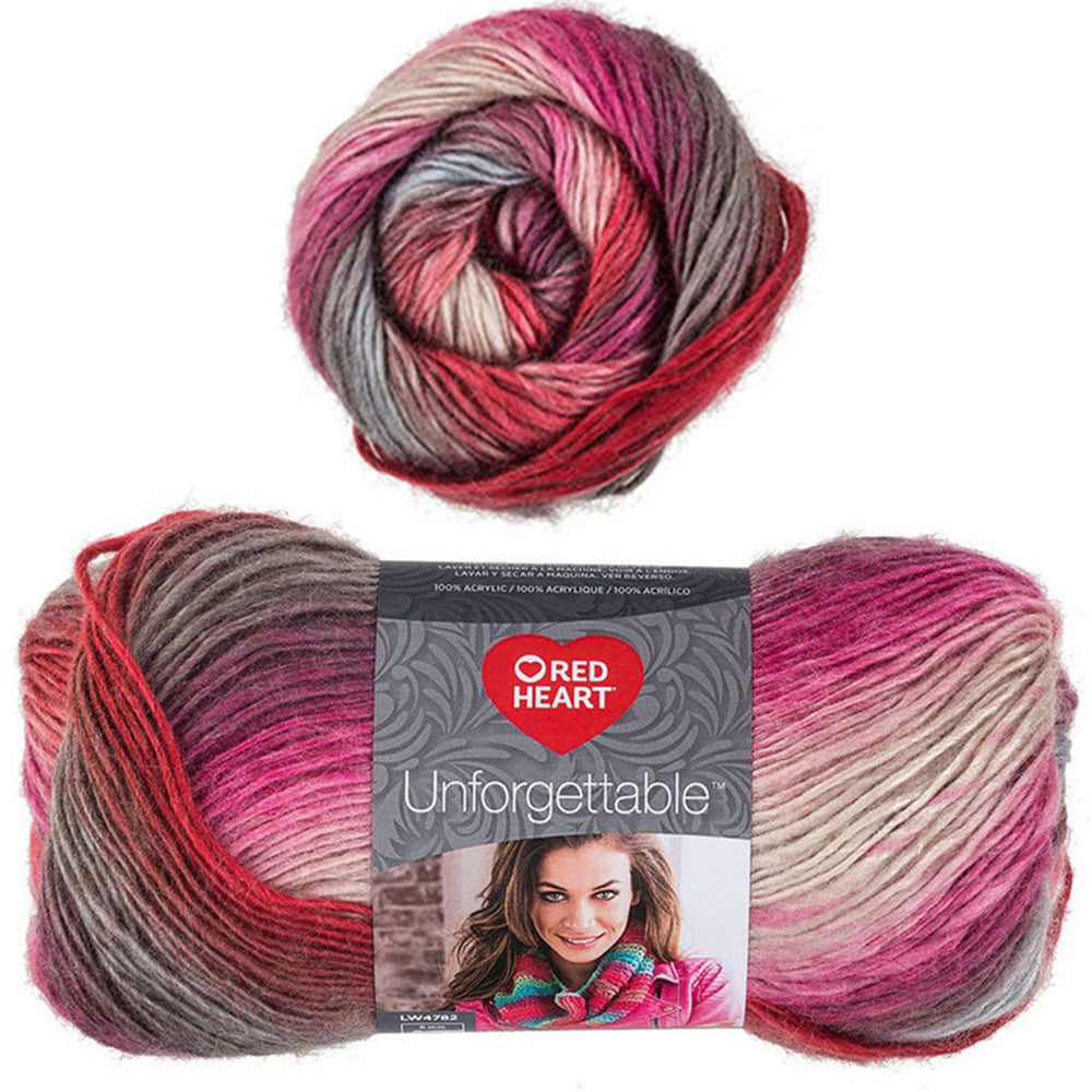 Red Heart Yarn, Boutique Unforgettable | Easy Care Worsted Yarn