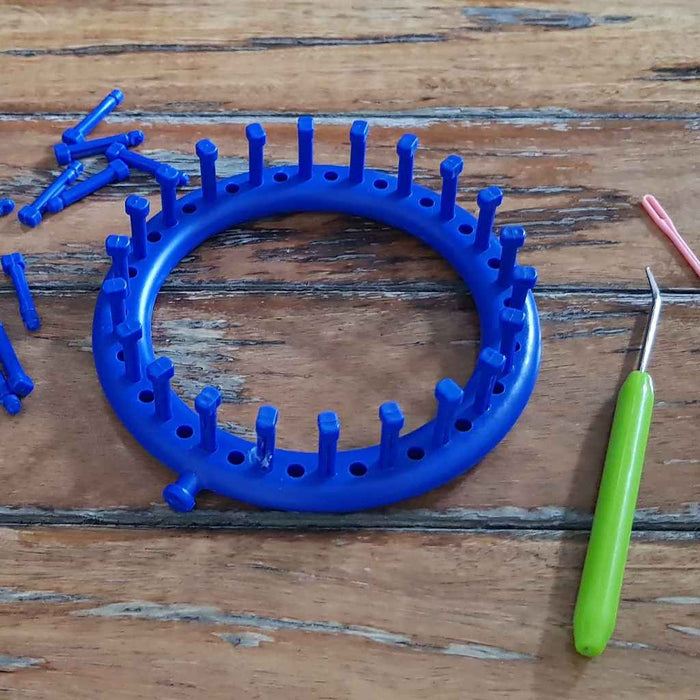 Round Knitting Loom for Baby Hats, Circular Loom with Adjustable Pegs
