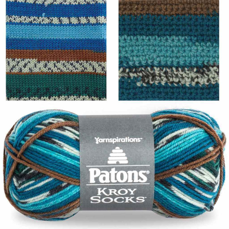 Patons Yarn, Kroy Sock, Easy-Care Machine Wash Knitting Yarn for Socks
