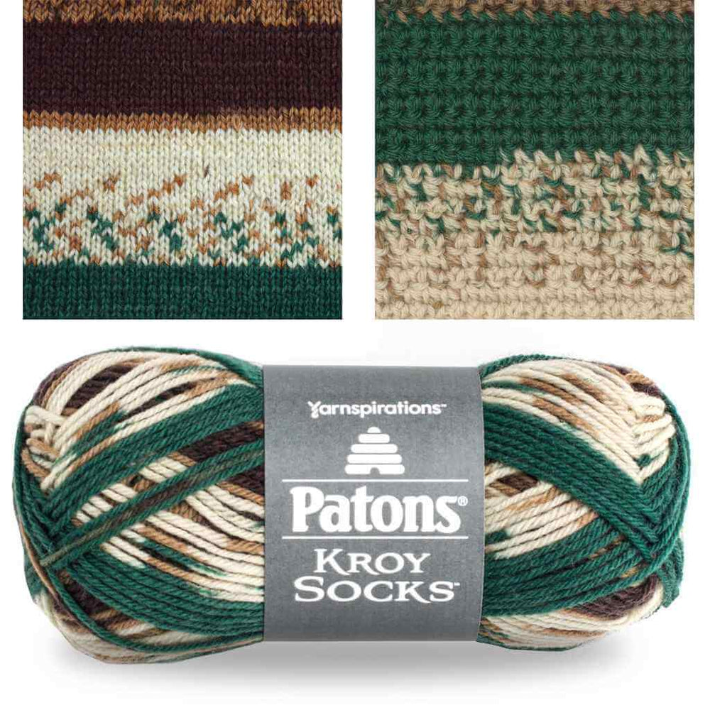 Patons Yarn, Kroy Sock, Easy-Care Machine Wash Knitting Yarn for Socks