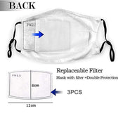 Adjustable Covid Mask, Reusable Face Masks with Filter & Nose Wire