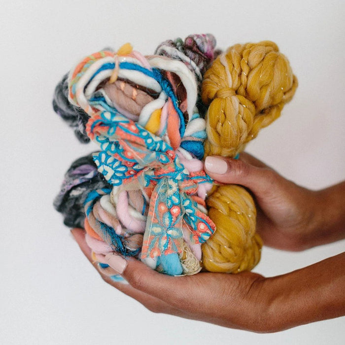 Wool Yarn Mini Skeins of Knit Collage Yarns | 5 Sampler Skeins to Knit