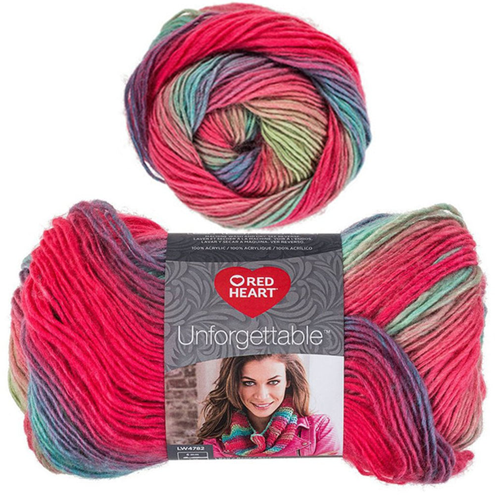 Red Heart Yarn, Boutique Unforgettable | Easy Care Worsted Yarn