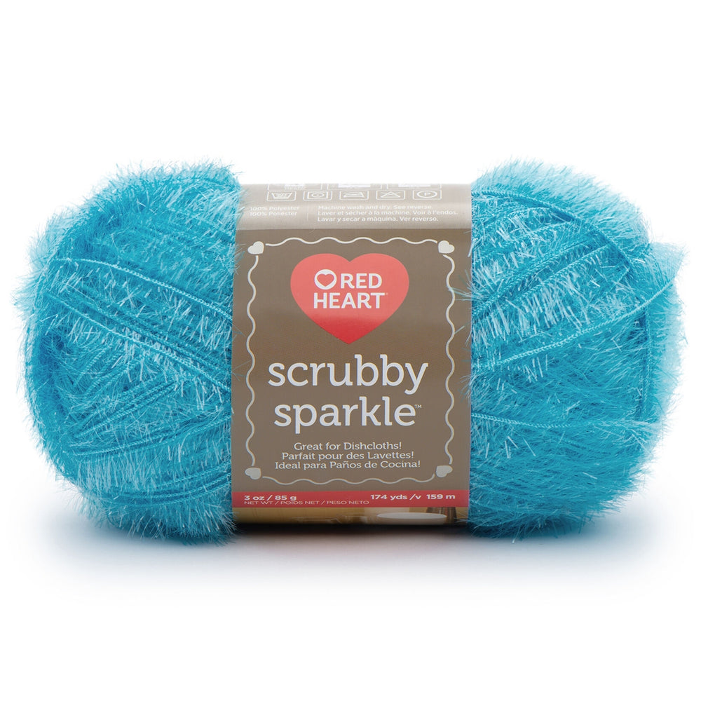 Scrubby Sparkle Yarn from Red Heart, For Quick Drying Washcloths