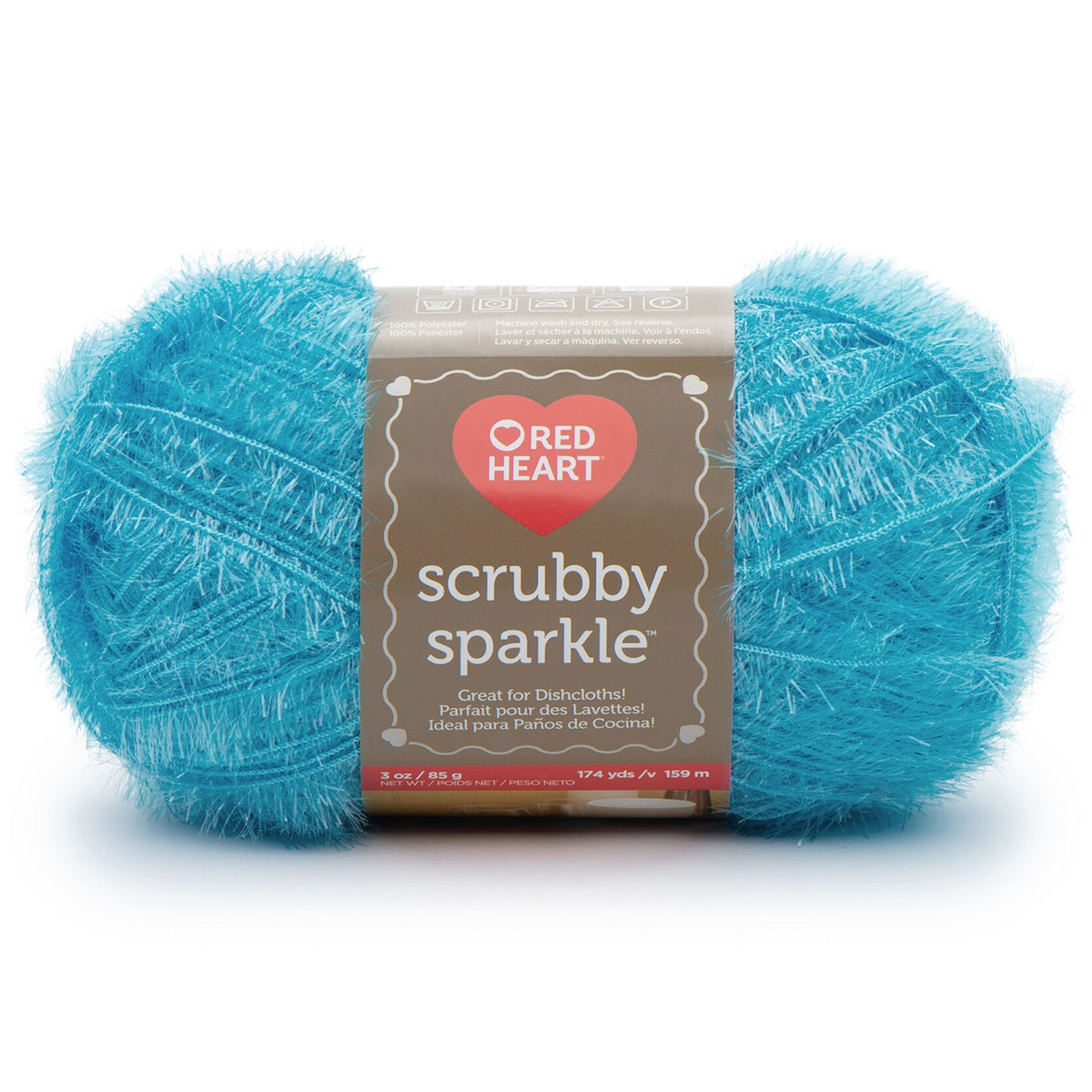 Scrubby Sparkle Yarn from Red Heart, For Quick Drying Washcloths