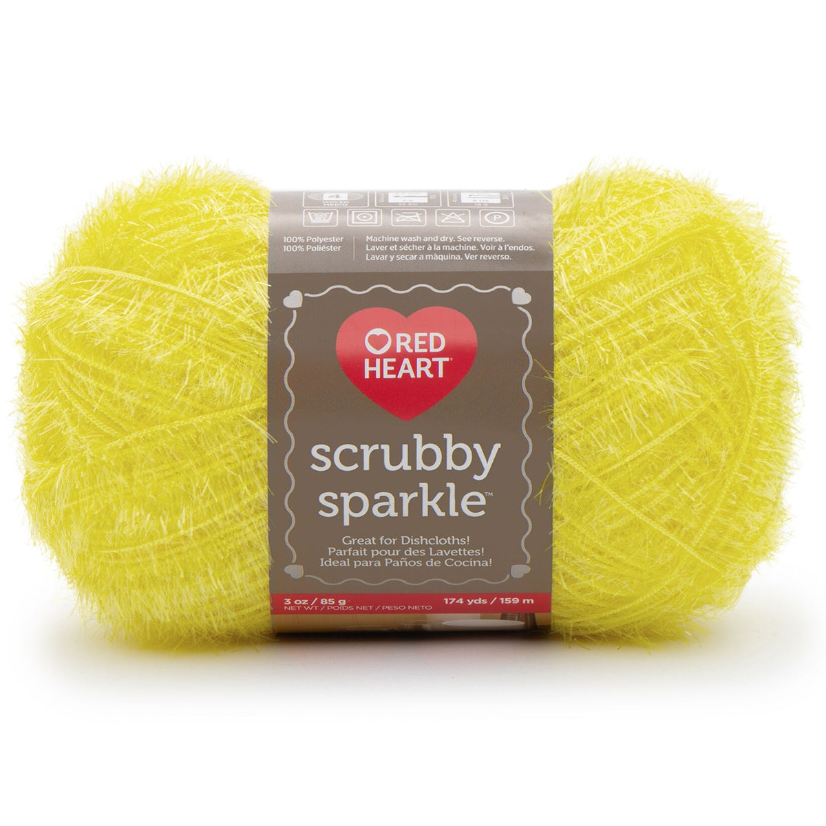 Scrubby Sparkle Yarn from Red Heart, For Quick Drying Washcloths
