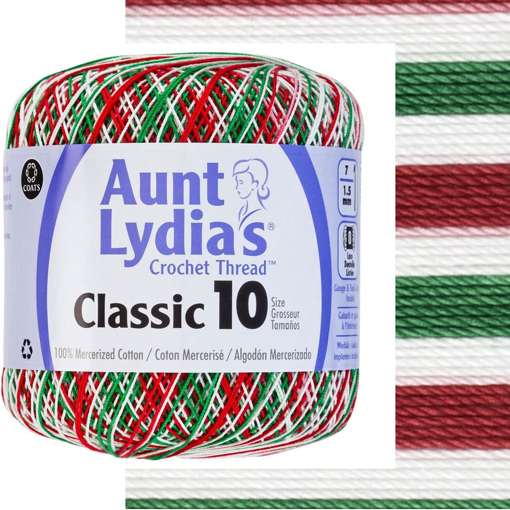 Crochet Thread, Aunt Lydia's Crochet Cotton Classic Size 10, Lace Yarn