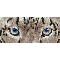Snow Leopard Gaze Diamond Painting, Shimmering Wall Art, Diamond Dotz
