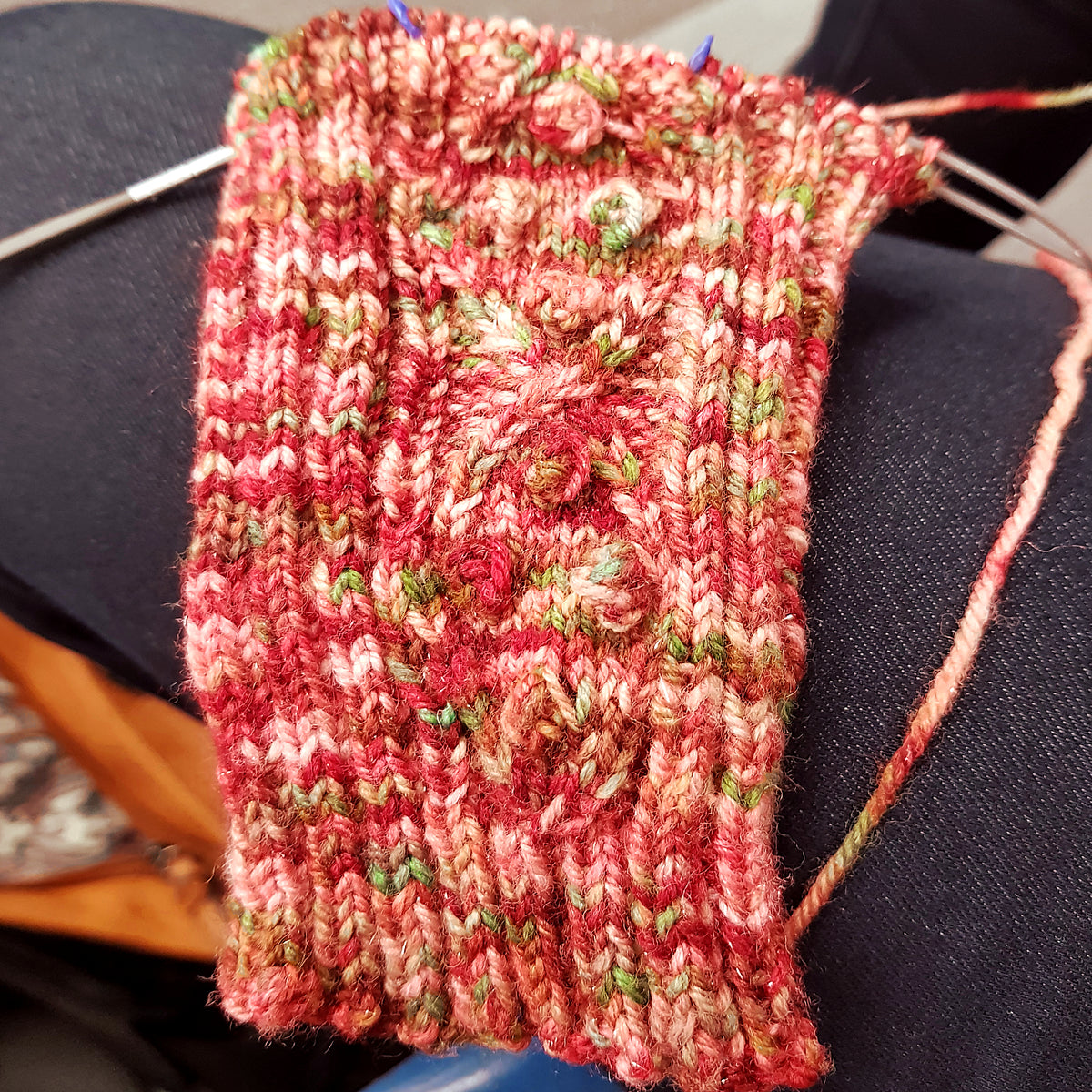 Red Yarn for Christmas Socks, Sparkly Holiday Red & Green Sock Yarn ...