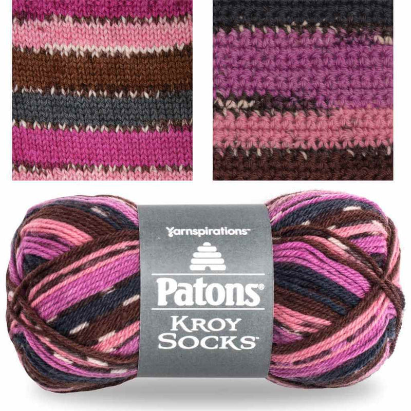 Patons Yarn, Kroy Sock, Easy-Care Machine Wash Knitting Yarn for Socks