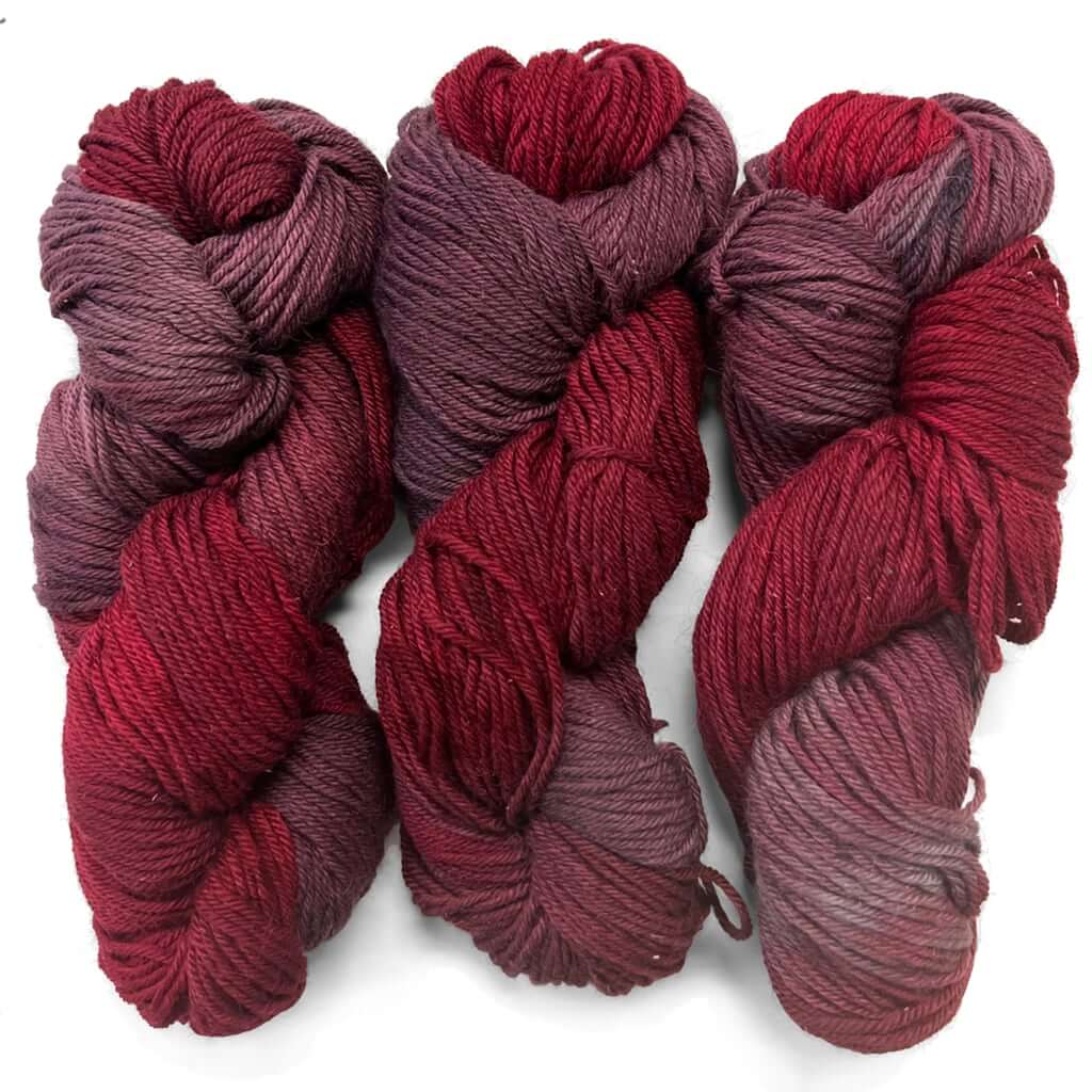 Vintage Red Yarn, Hand Dyed Yarn, Suri Alpaca & Merino Fiber, Worsted ...
