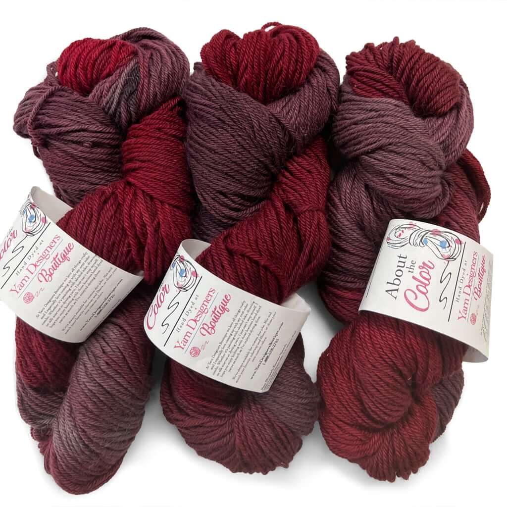 Vintage Red Yarn, Hand Dyed Yarn, Suri Alpaca & Merino Fiber, Worsted ...
